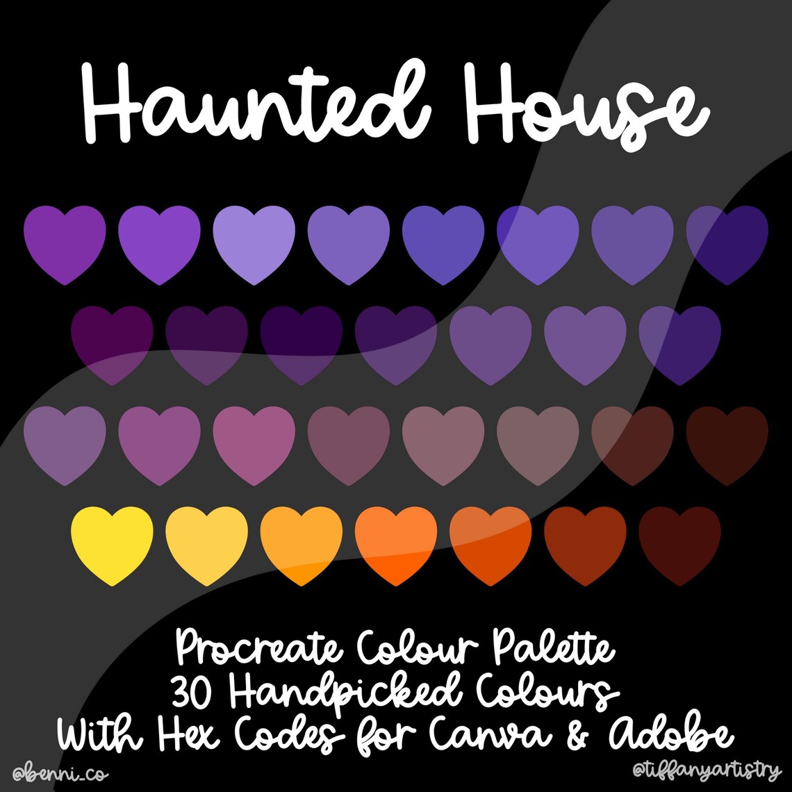 Haunted House Procreate Colour Palette - 30 Handpicked Halloween ...
