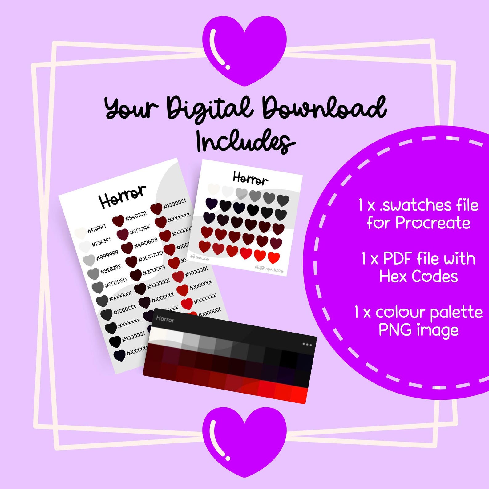 Horror Procreate Colour Palette: 30 Handpicked Halloween Swatches With ...