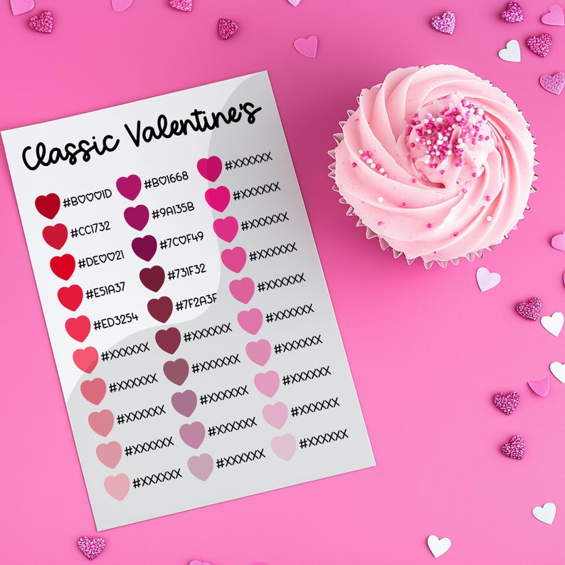 Classic Valentine's Procreate Colour Palette: 30 Handpicked Valentine's ...