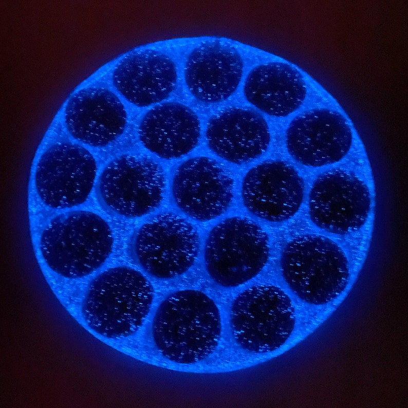 Glow in the Dark Clear Glass Pebble UV Reactive Window Hang Suncatcher ...