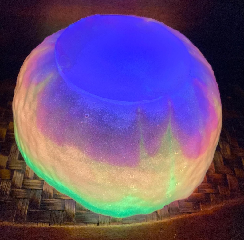 Glow in the Dark Storage Bowl, Neon UV Reactive Glow Art, Valentine's ...
