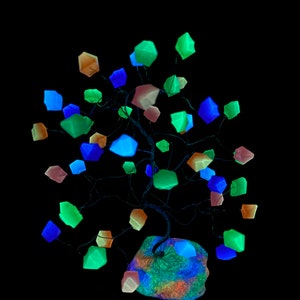 Glow in the Dark Neon UV Reactive Holographic Metallic Tree in Silver ...