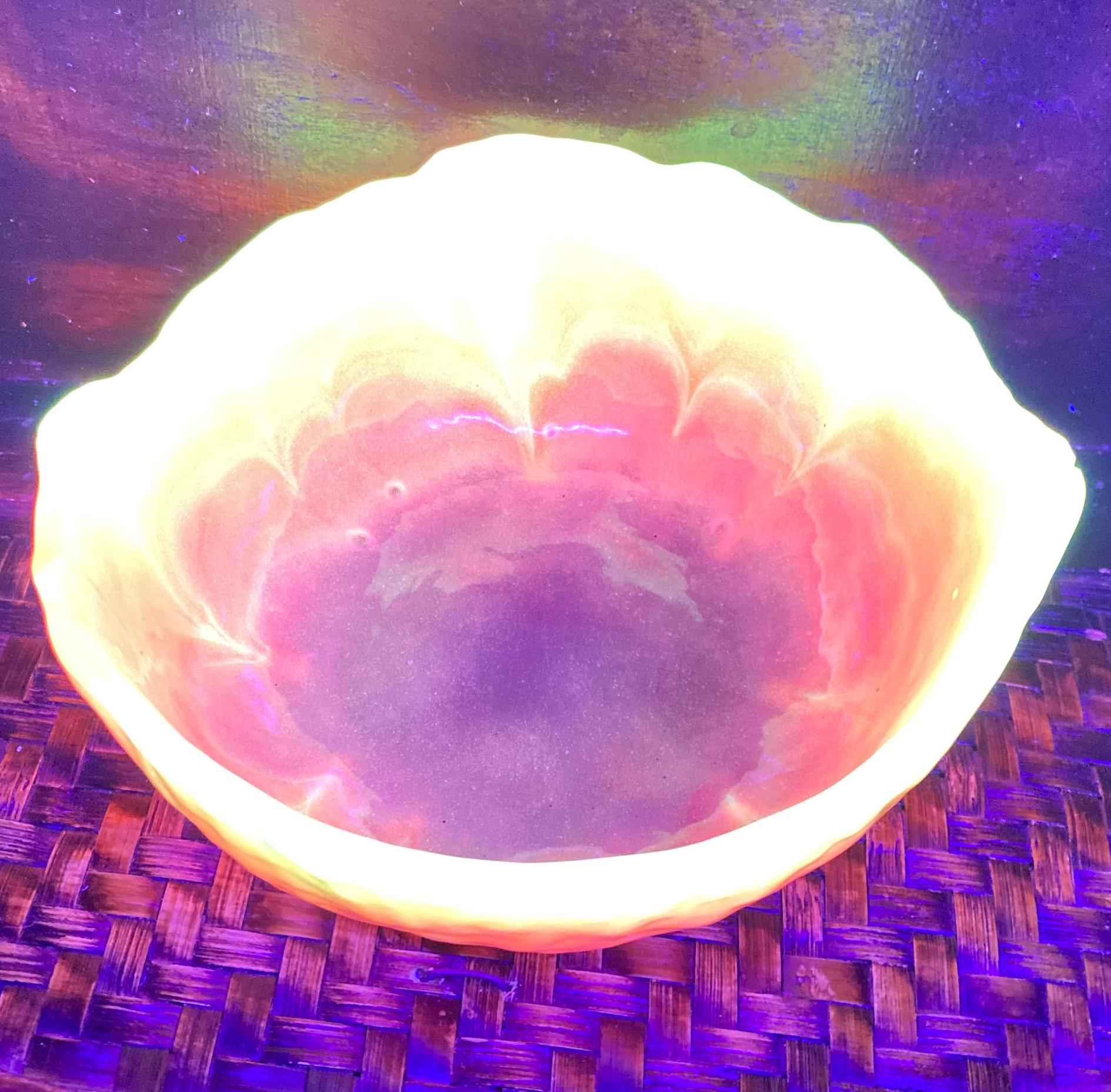 Glow in the Dark Storage Bowl, Neon UV Reactive Glow Art, Halloween ...
