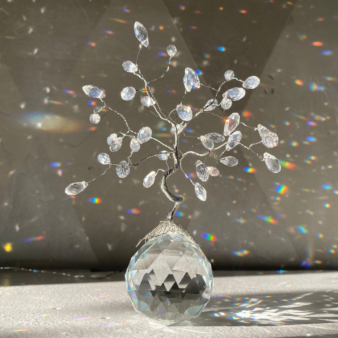 Crystal Prism Tree Suncatcher, Iridescent Valentine's Day Gift ...