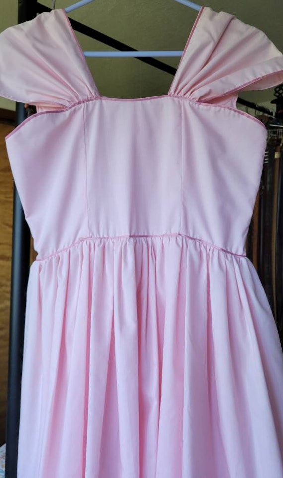Vintage handmade 80's pink cotton princess dress; cos… - Gem
