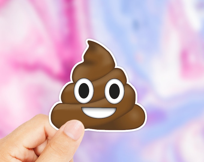 POOP EMOJI DECALS - Funny Smiling Poop Emoji Vinyl Decal 3 Layer Brown ...