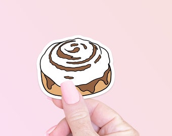 Cinnamon Roll Sticker Weatherproof Vinyl Sticker - Etsy