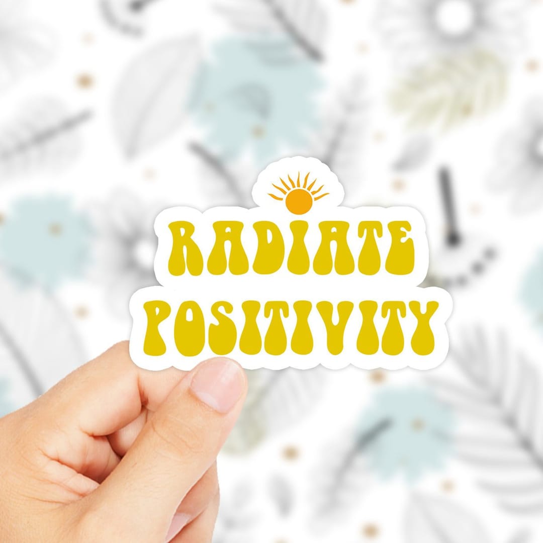 Radiate Positivity Sticker - Positivity Sticker - Cute Stickers ...