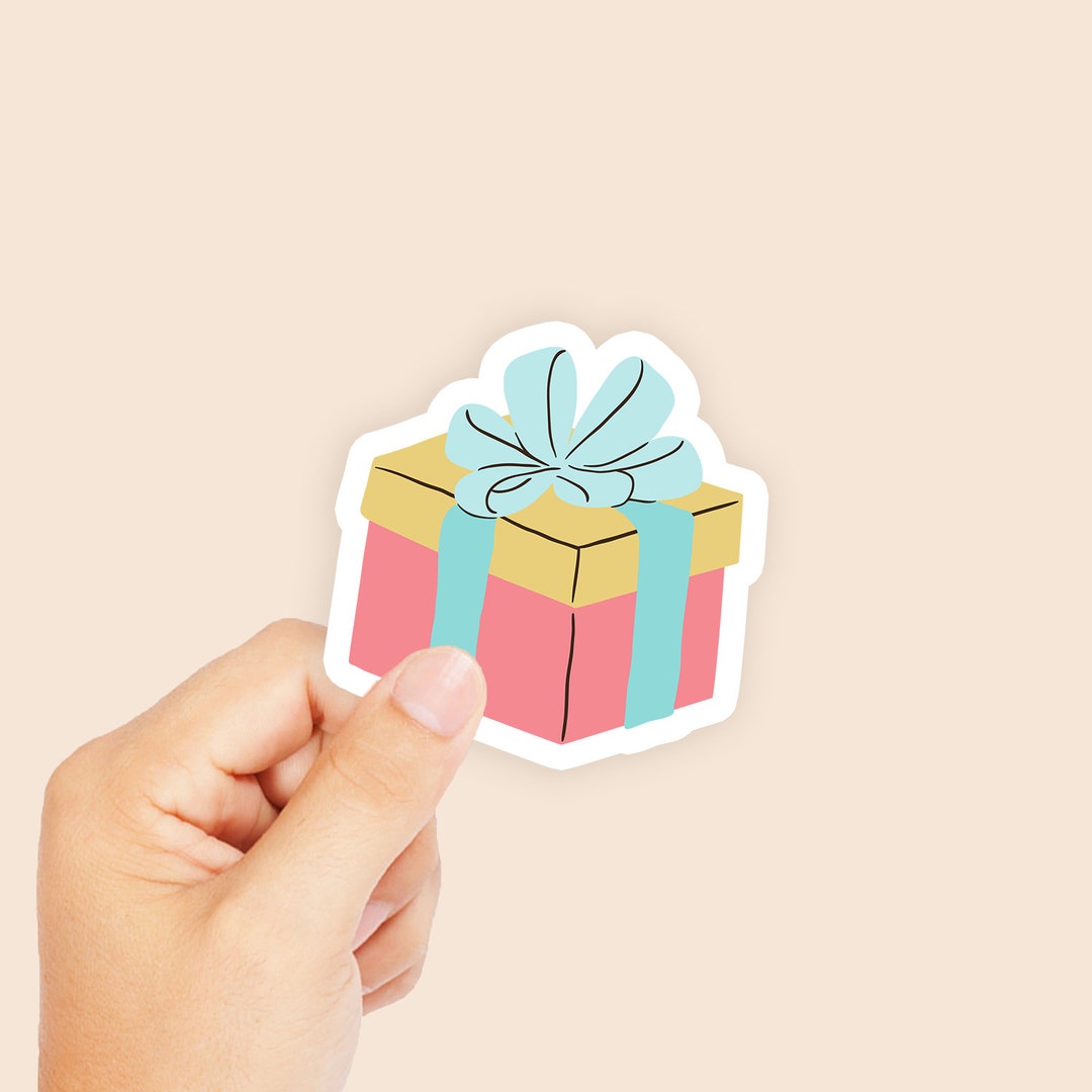Birthday Gift Sticker - Etsy
