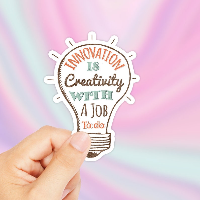 Innovation Sticker Creativity Sticker Lightbulb Sticker | Etsy