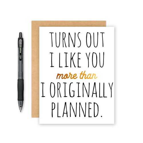 Love You Card Valentines Card Valentines Day I Like You - Etsy