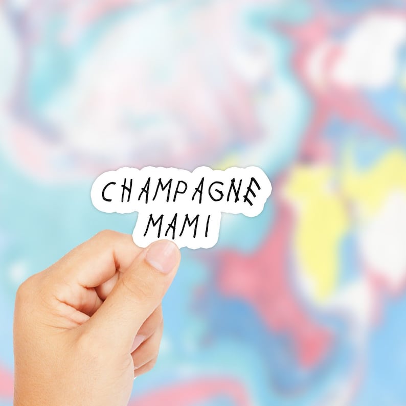 Champagne Mami Sticker - Etsy