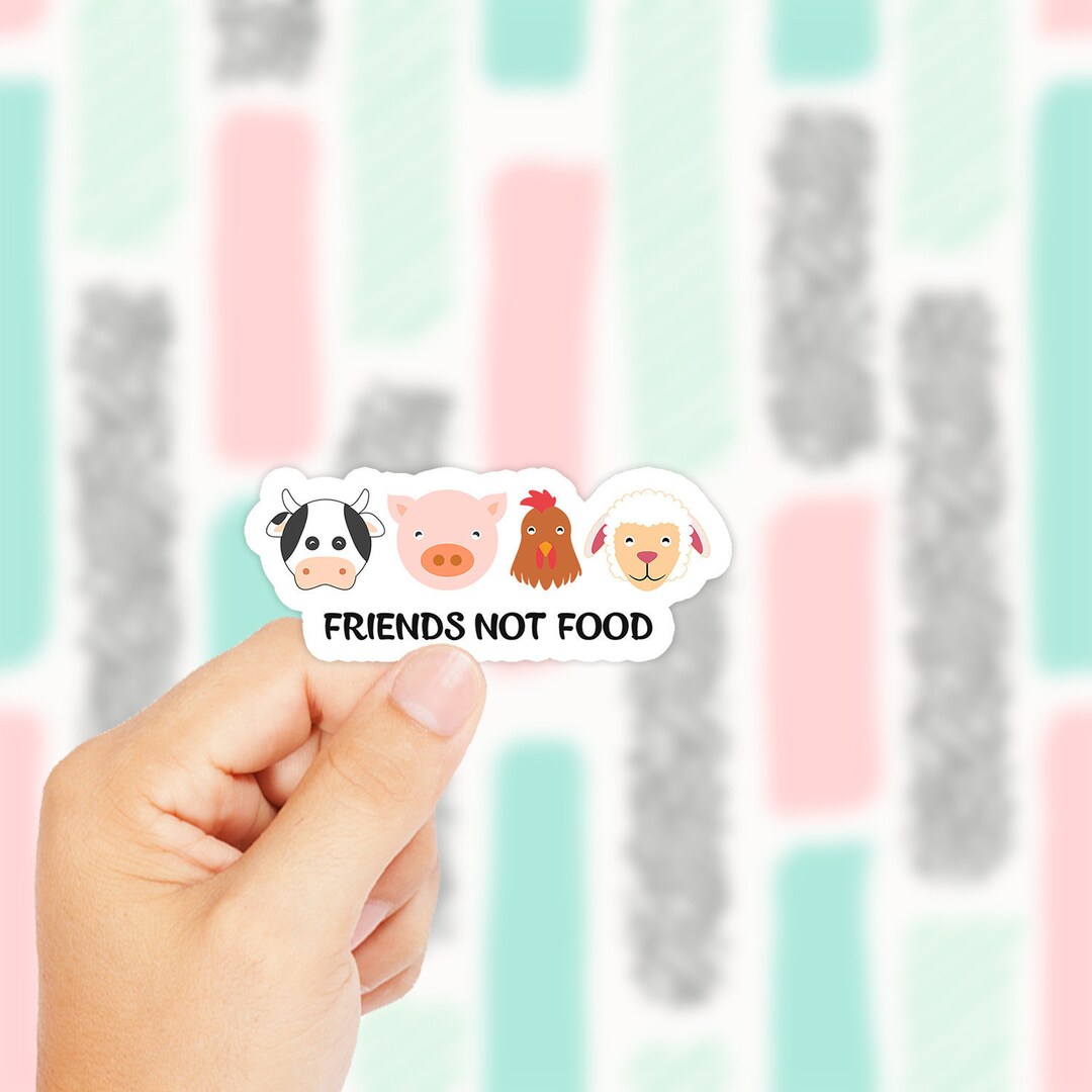 Friends Not Food Sticker - Etsy