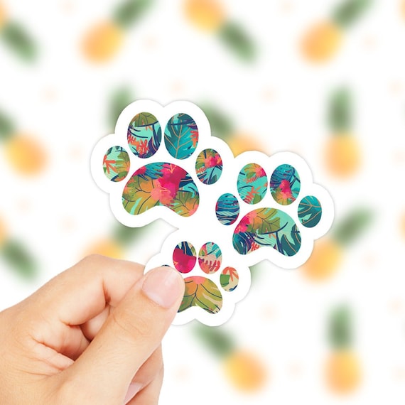 Puppy Sticker Puppy Paw Cute Sticker Paw Print Decal - Etsy