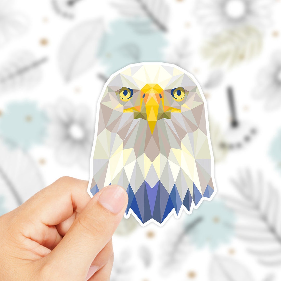 Eagle Sticker - Watercolor Sticker - Geometric Eagle - Bird Sticker ...