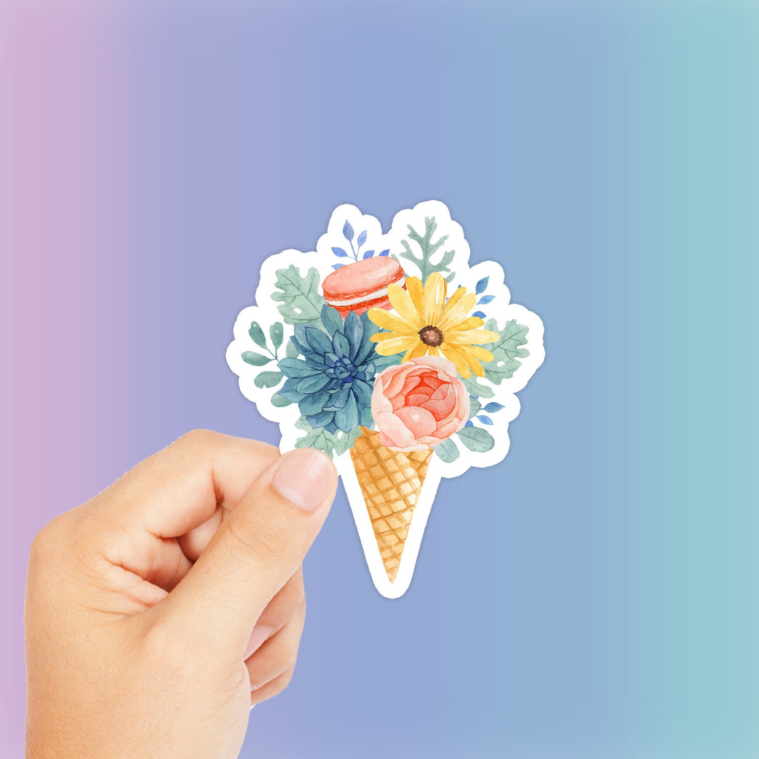 Bouquet Sticker Flower Bouquet Sticker Cute Flower Sticker | Etsy