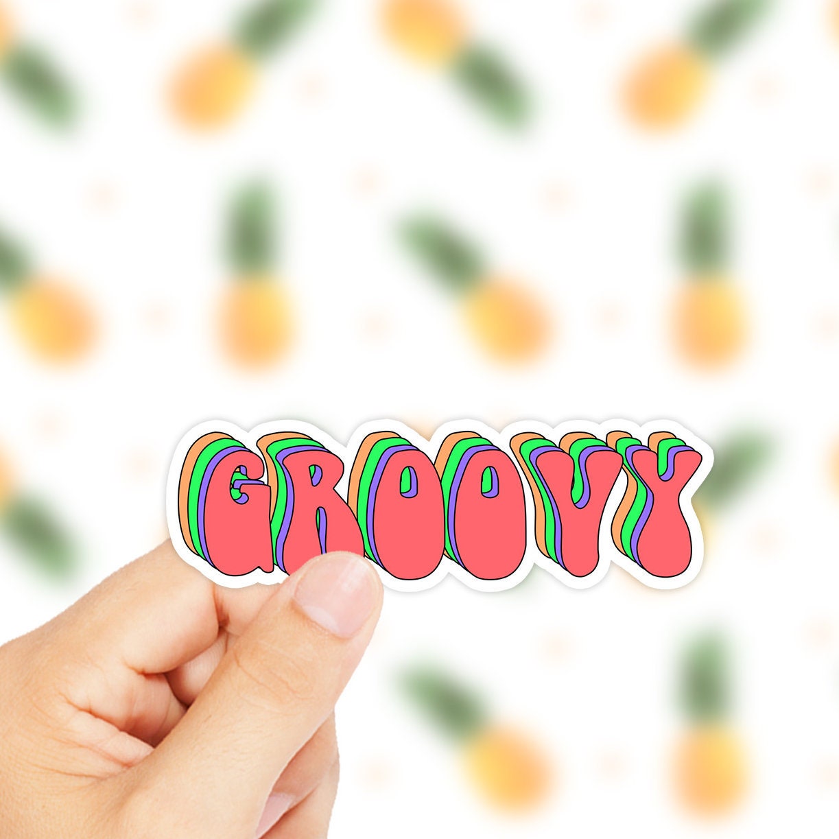 Groovy Sticker Hippy Sticker Fun Sticker Groovy Laptop - Etsy