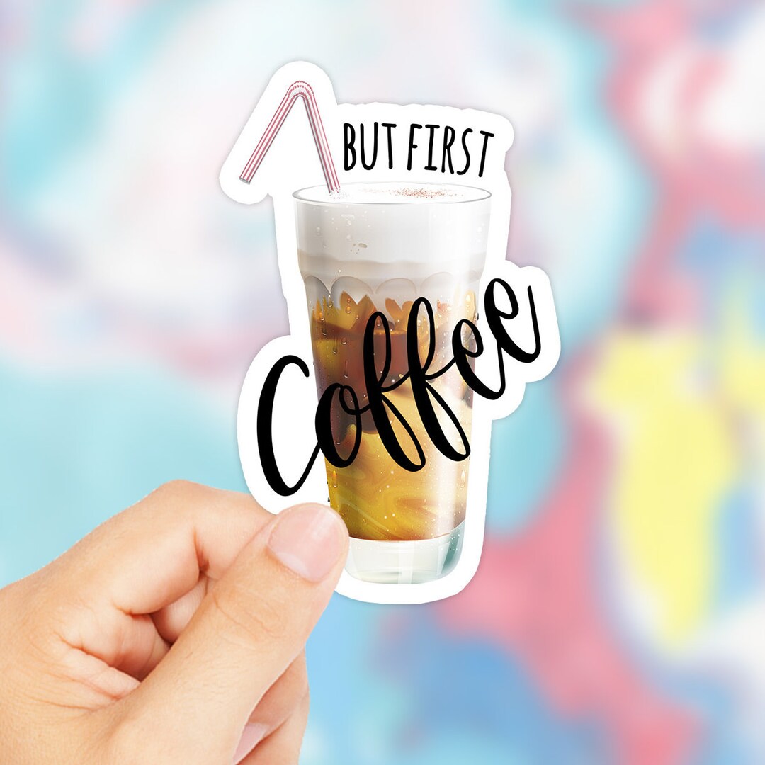 But First Coffee Sticker, but First Coffee, Trackpad Coffee Decal ...