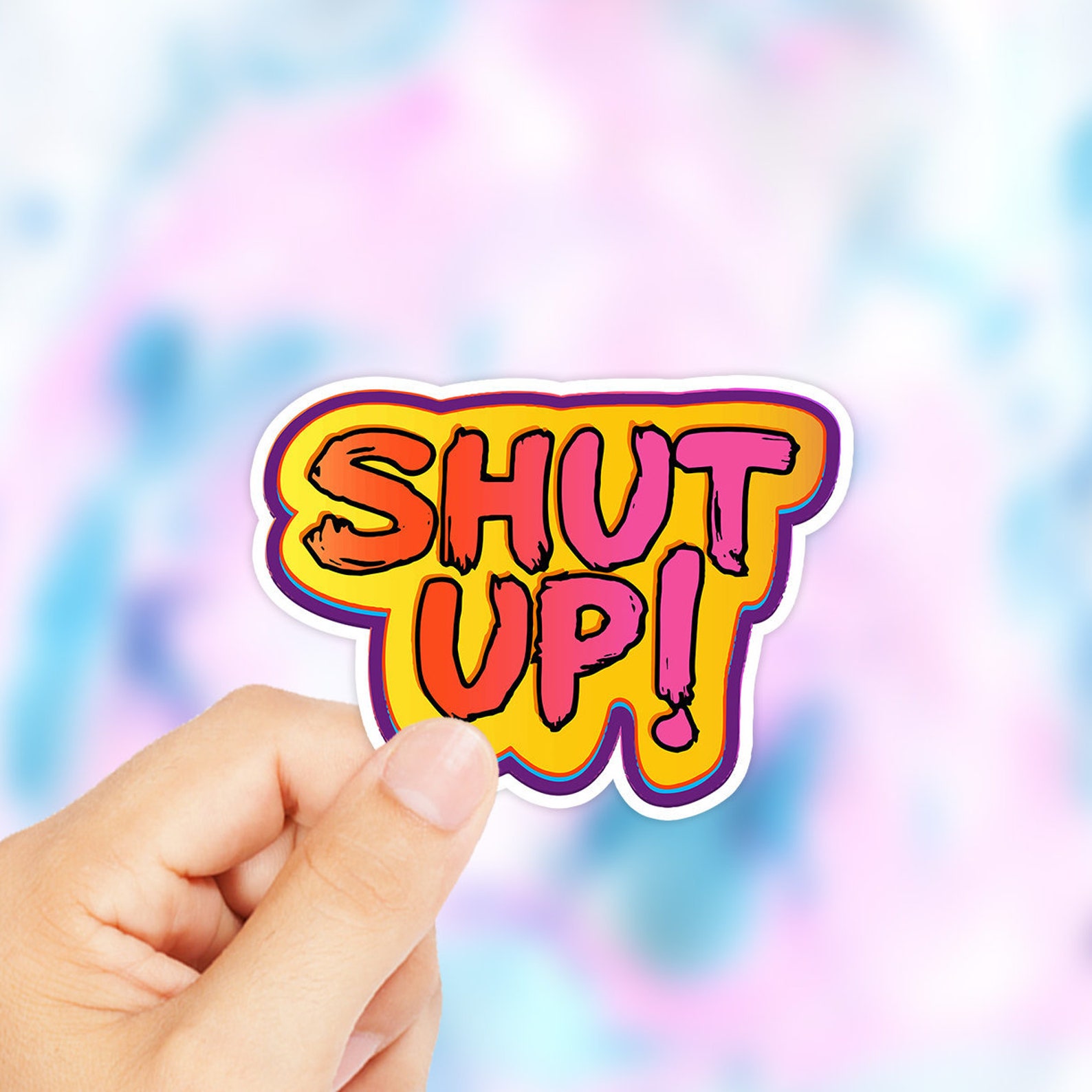 Shut up Sticker Quote Decal Laptop Stickers Macbook | Etsy