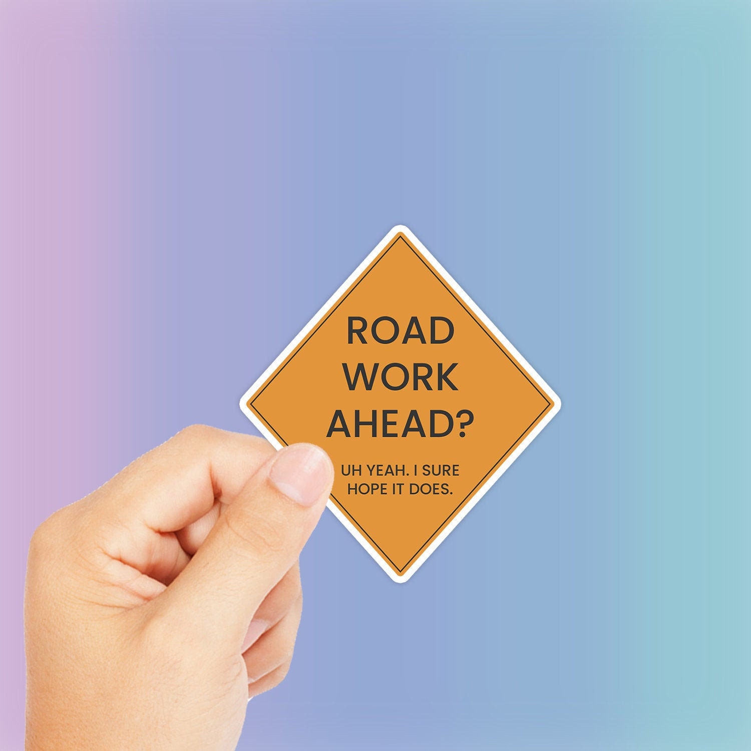 Road Work Ahead Sticker - Etsy