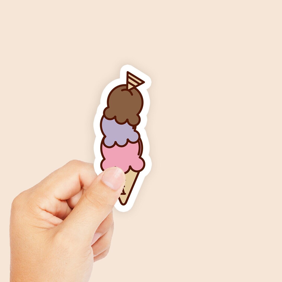 Ice Cream Cone Sticker - Etsy