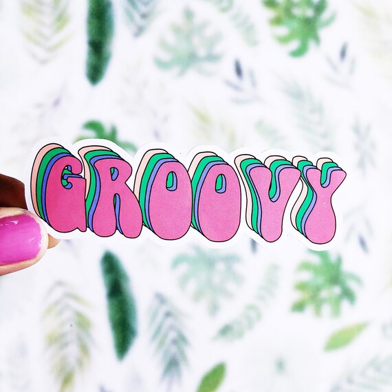 Groovy Sticker Hippy Sticker Fun Sticker Groovy Laptop | Etsy