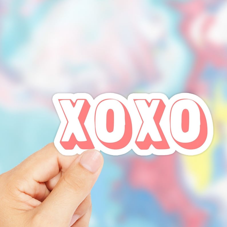 XOXO Sticker Love Sticker Funny Stickers Hugs & Kisses | Etsy