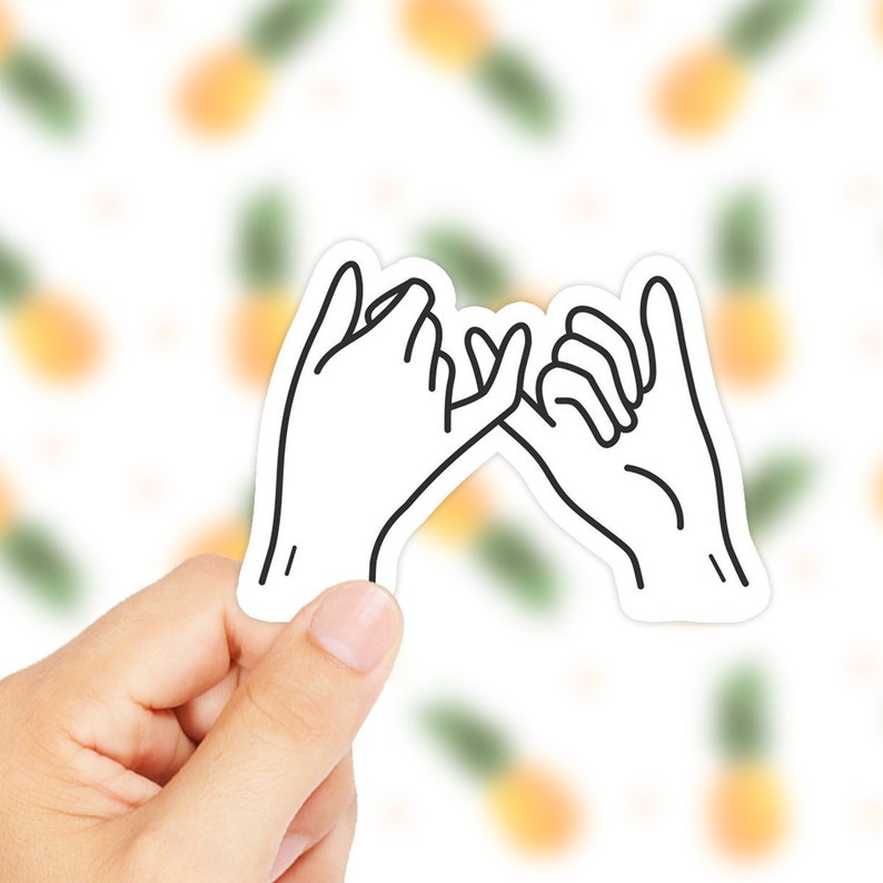 Pinky Promise Sticker Friendship Sticker Bestfriends Etsy