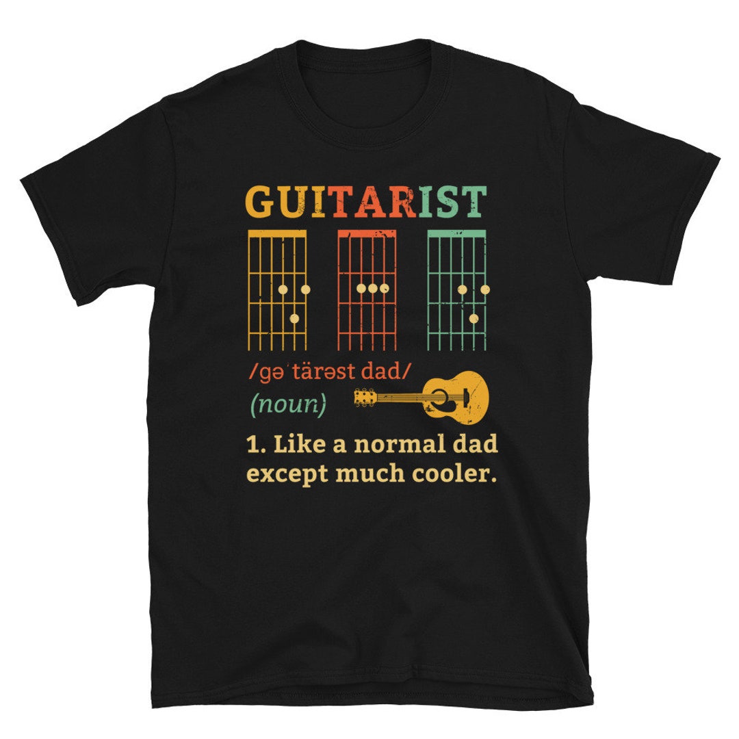 Guitar Dad Shirt - Dad Guitar Chords Shirt - Fathers Day Guitarist Gift ...