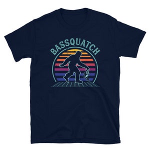 Funny Sasquatch Fishing Shirt for Men - Bigfoot Fishing Shirt - Bass ...