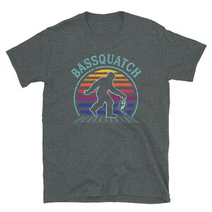 Funny Sasquatch Fishing Shirt for Men - Bigfoot Fishing Shirt - Bass ...