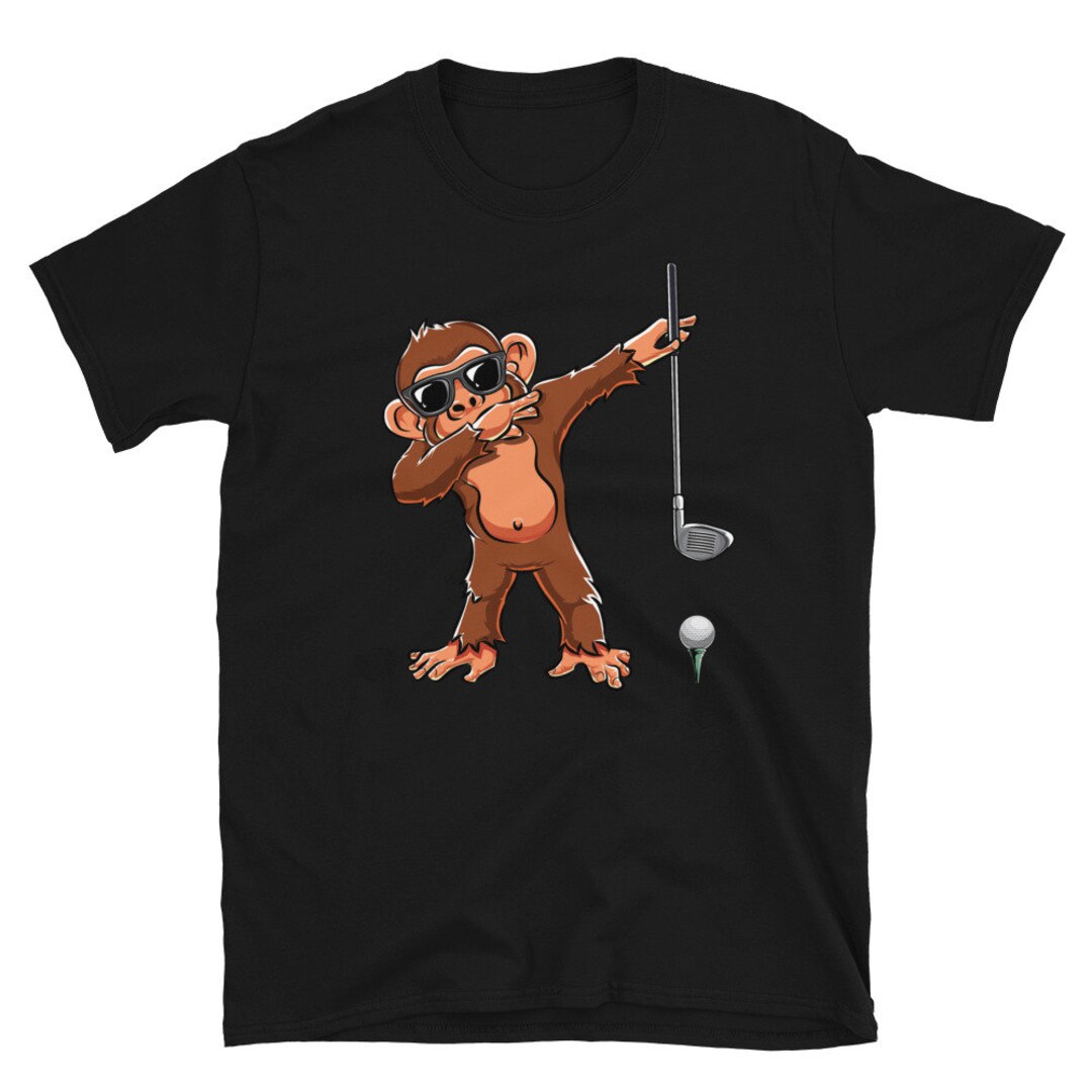 Cute Boys Golf Shirt - Dabbing Monkey Shirt - Little Kids Golfing T ...