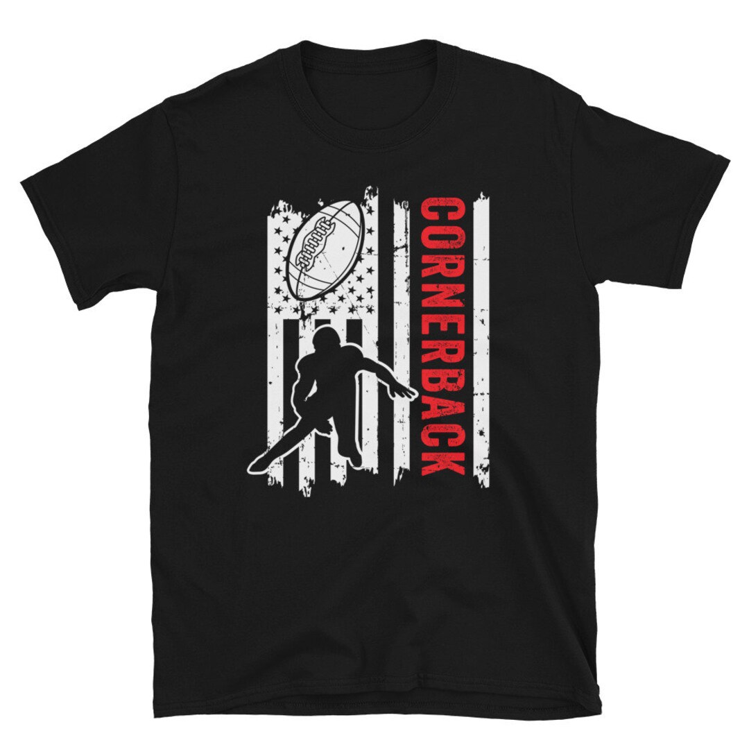 American Flag Football Cornerback Position Shirt, Football Player Gift ...