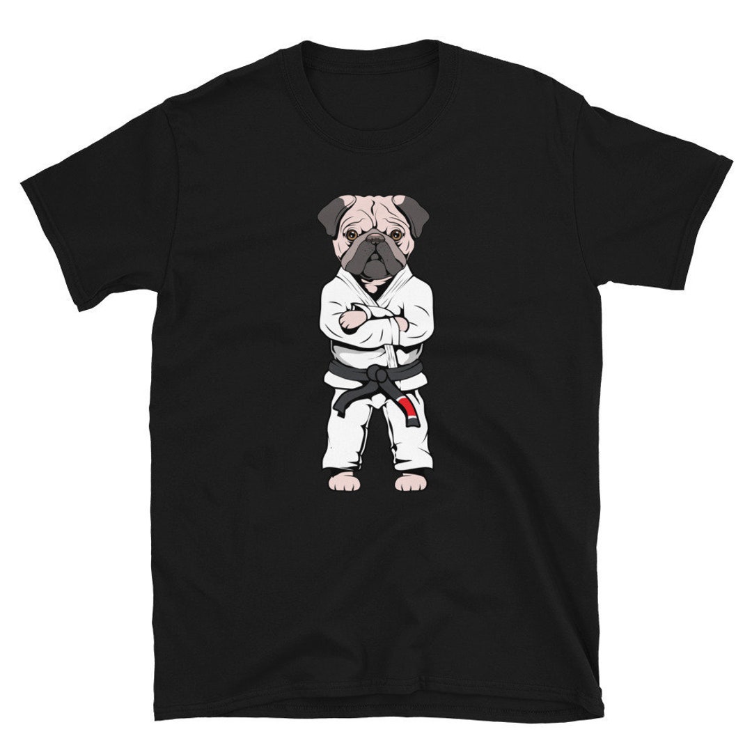 Funny Cute Pug Jiu Jitsu T Shirt | Dog Owner, Pet Lover, Brazilian Jiu ...