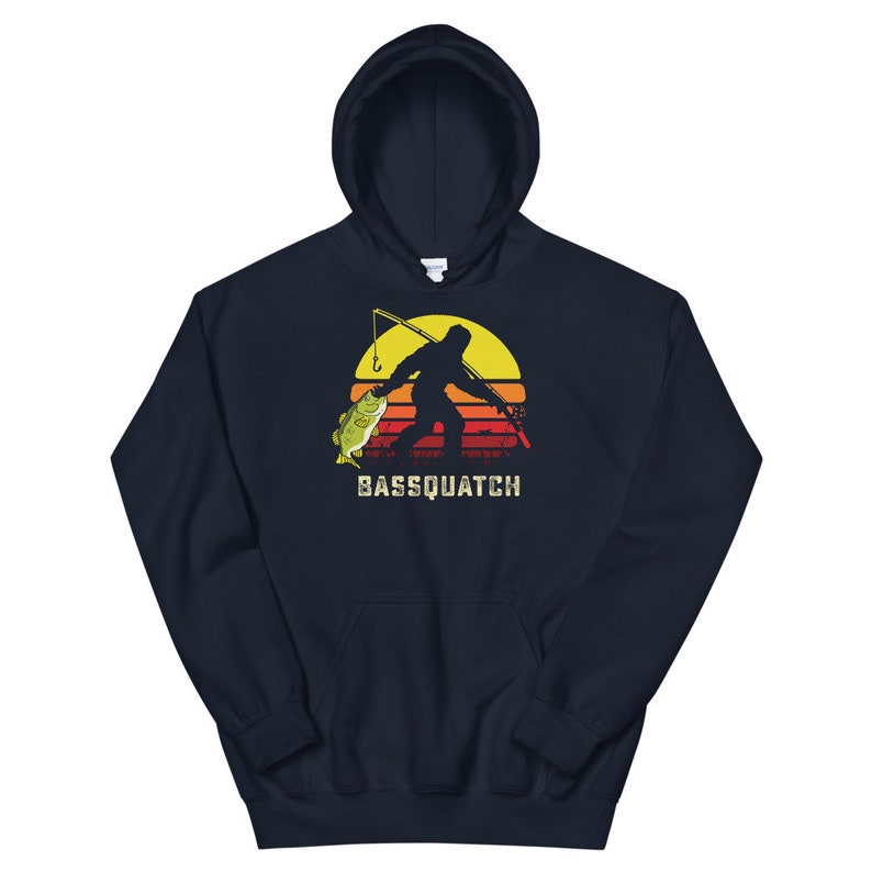 Bass Fish Hoodie | Bass Fishing | Bigfoot | Sasquatch | Fisherman ...