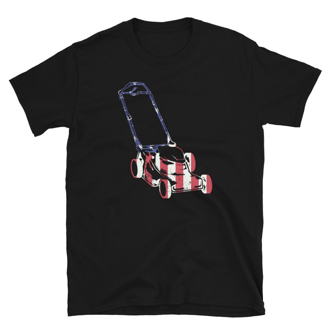 American Flag Lawnmower Shirt, Lawn Mowing Shirt, Lawn Mower Shirt ...