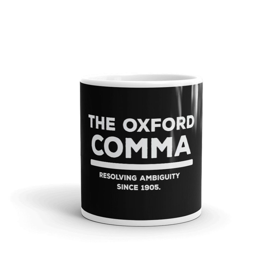 The Oxford Comma Lover Mug | Funny English Teacher Professor Gift ...
