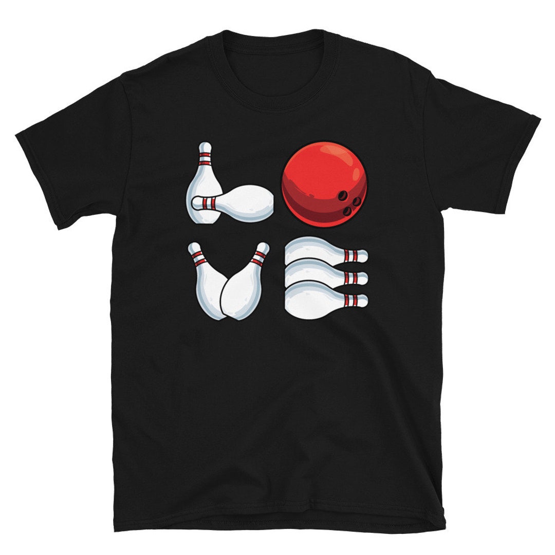Love Bowling Shirt - Cute Bowler Gift - Bowling Alley Shirt - Womens ...