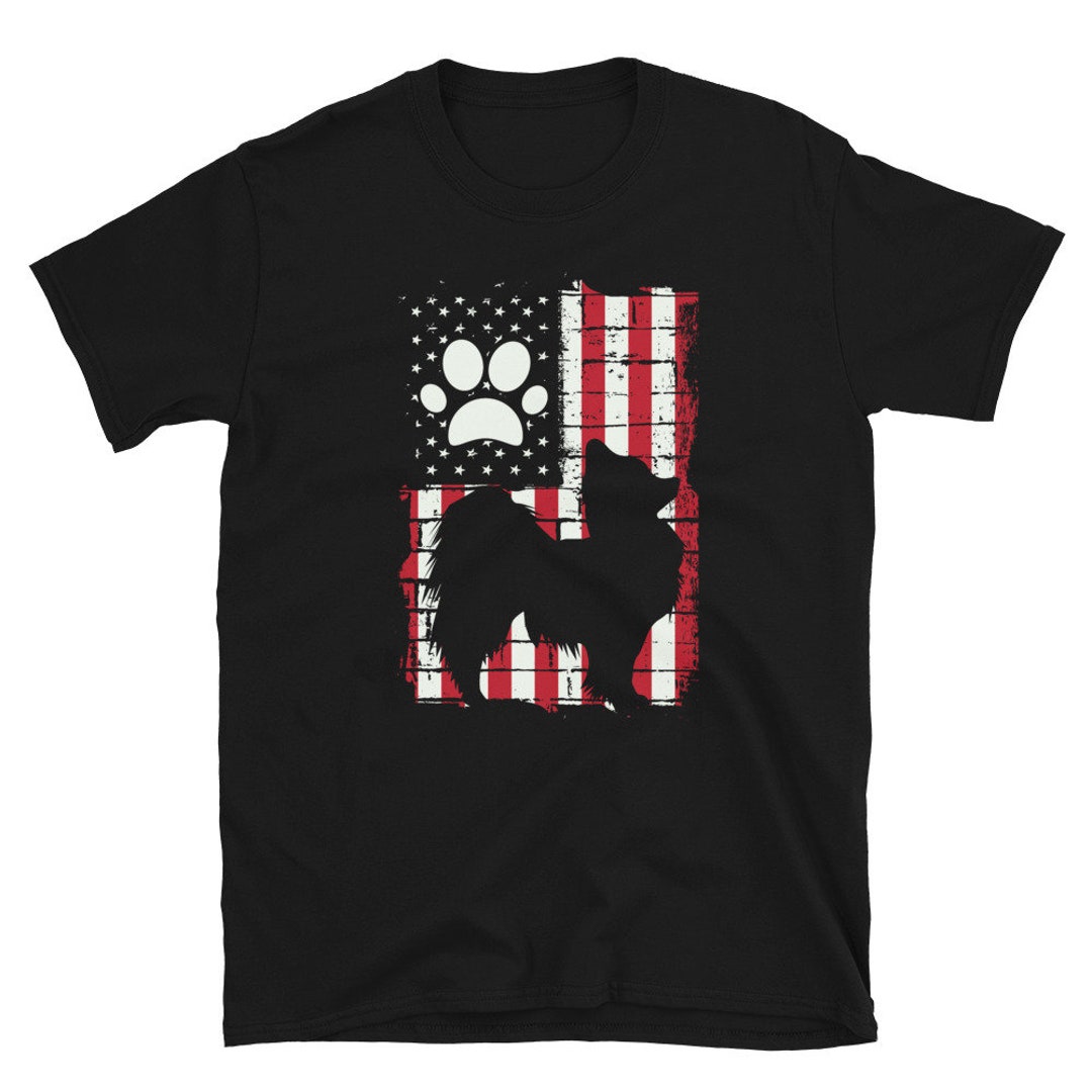 Papillon Lover Shirt - American Flag - Cute Papillon Shirt - Papillon ...