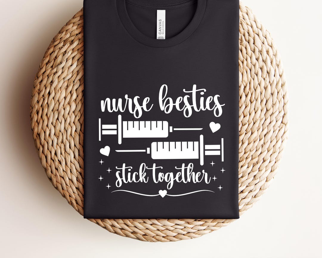Nurse Best Friends Shirts, Nurse Besties T Shirt for Women, Cute RN ...