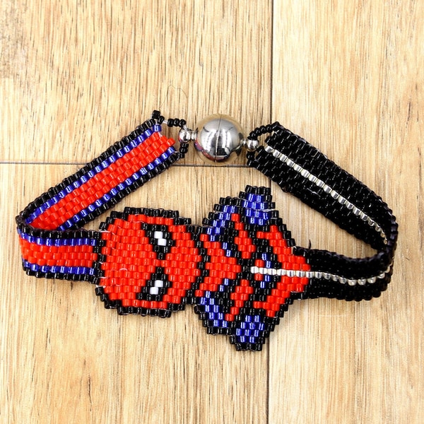 Beaded Spiderman Bracelet - Etsy