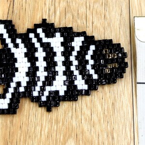 Zebra Charm - Zebra Charm Clip - Beaded Zebra Charm - Beaded Zebra ...