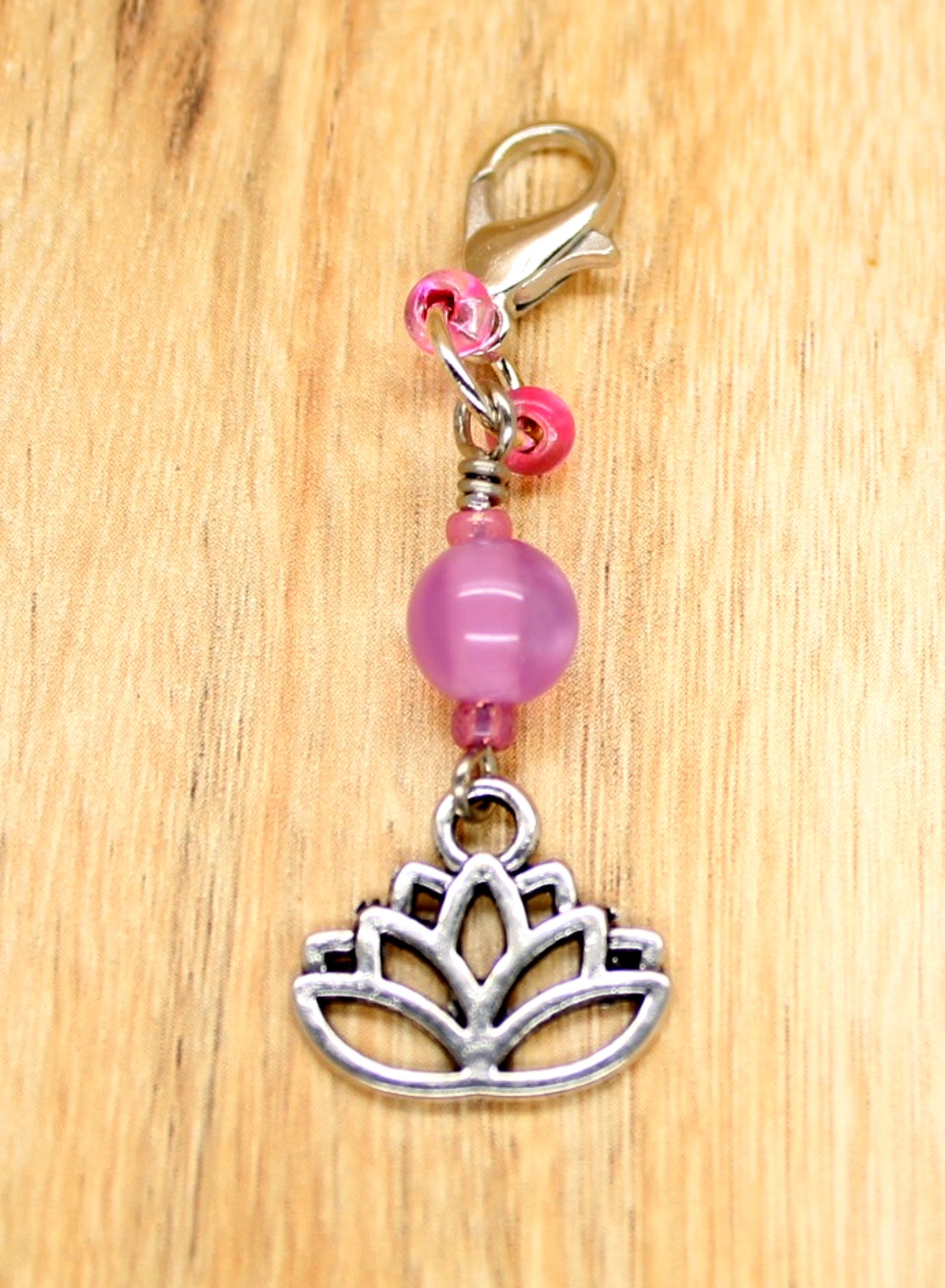 Lotus Charm Lotus Charm Clip Lotus Flower Charm Lotus - Etsy
