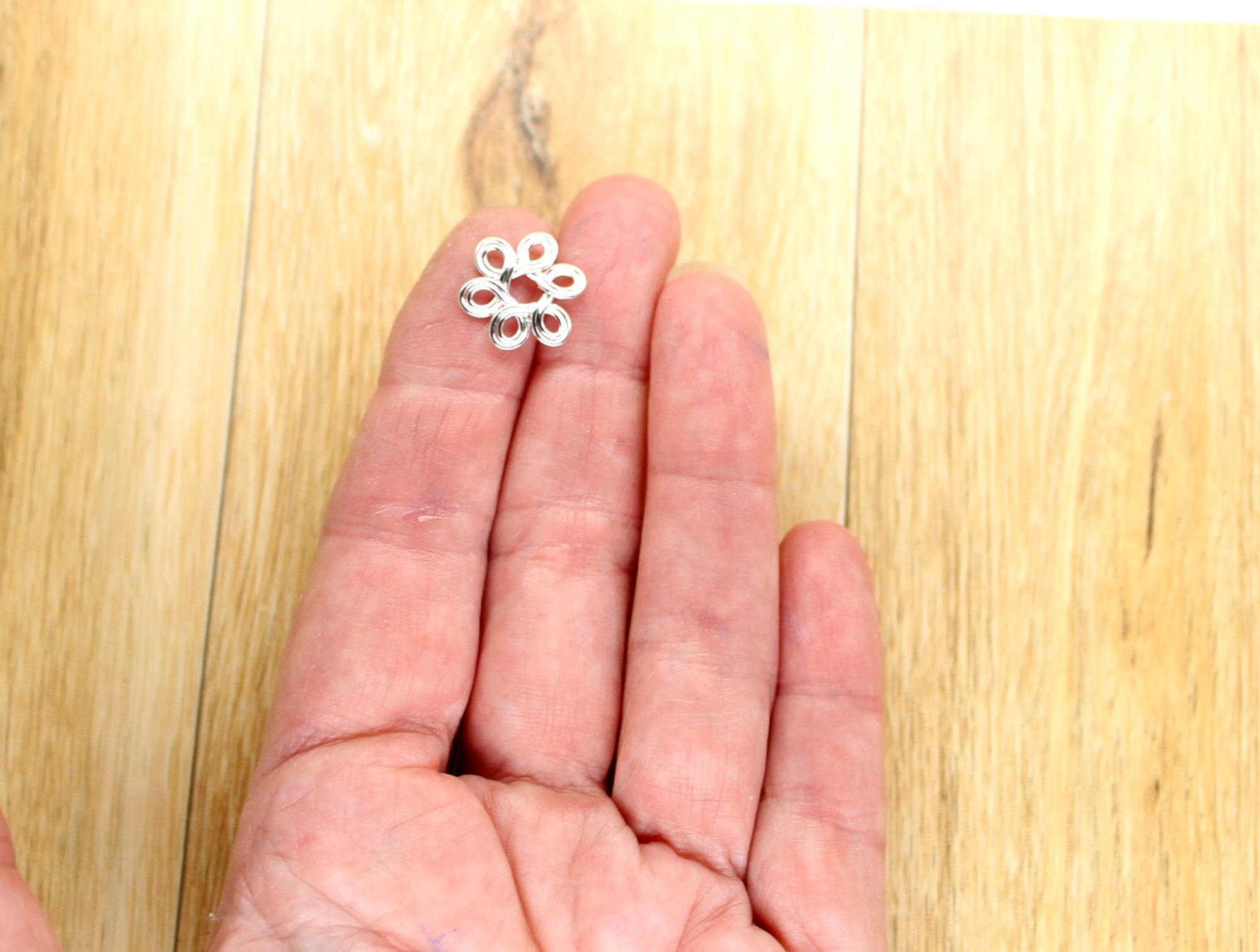 Flower Connectors 11 Flower Connectors Silver Flower - Etsy