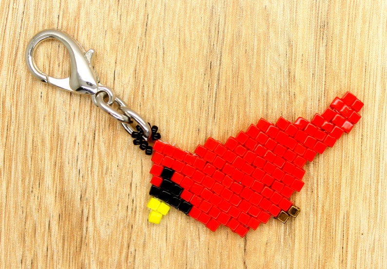 Cardinal Charm Cardinal Charm Clip Red Cardinal Charm | Etsy