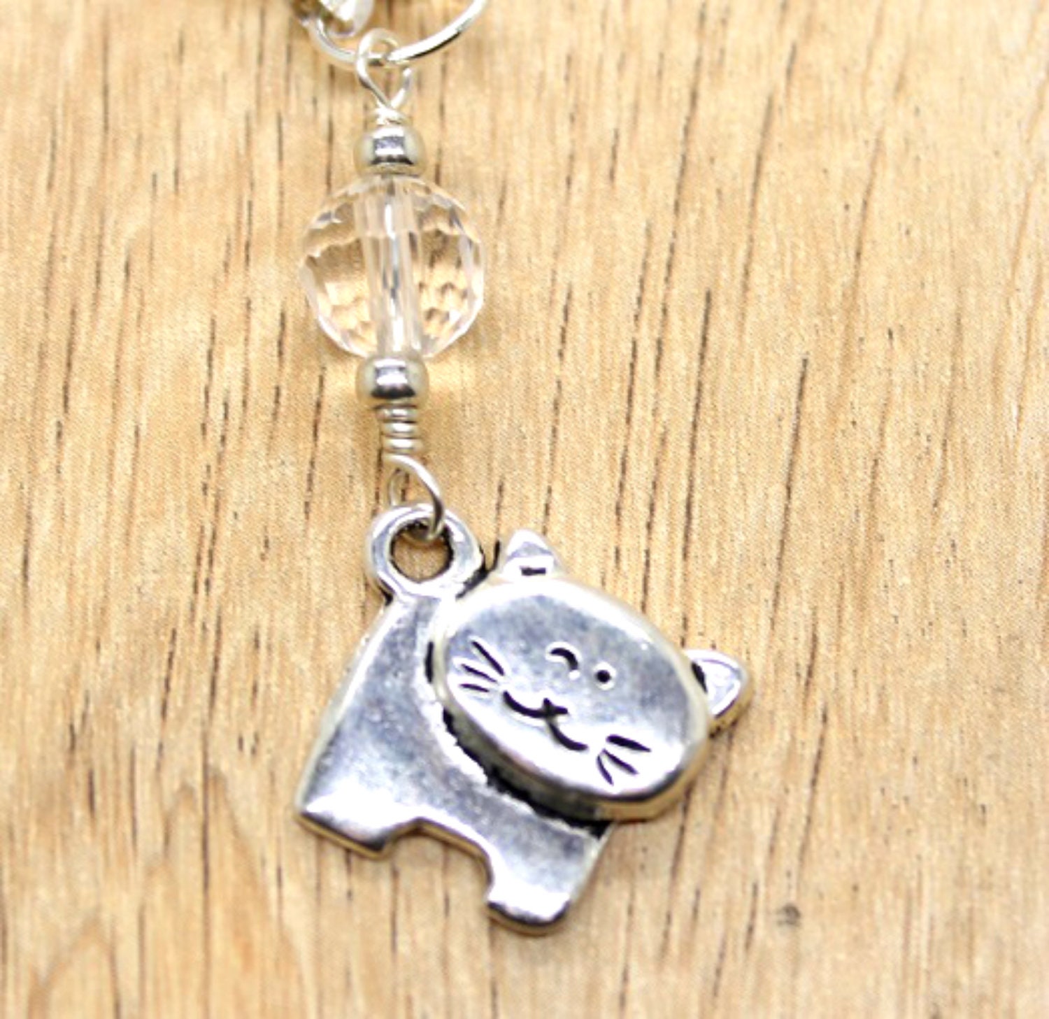Fat Cat Charm Fat Cat Charm Clip Keychain Charm Zipper - Etsy