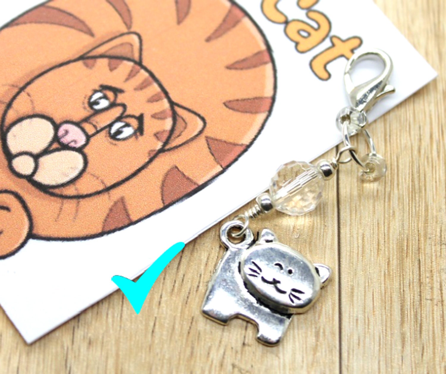 Fat Cat Charm Fat Cat Charm Clip Keychain Charm Zipper - Etsy