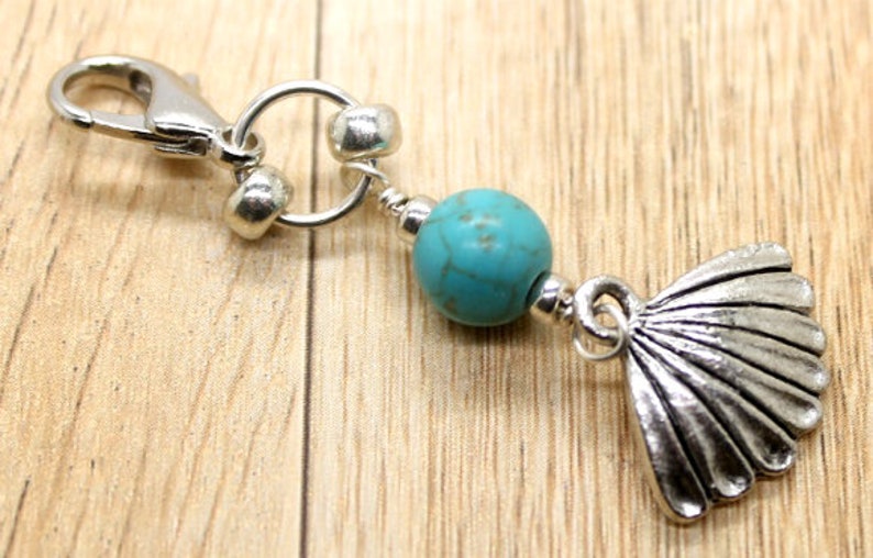 Shell Charm Seashell Charm Clip Keychain Charm Zipper - Etsy