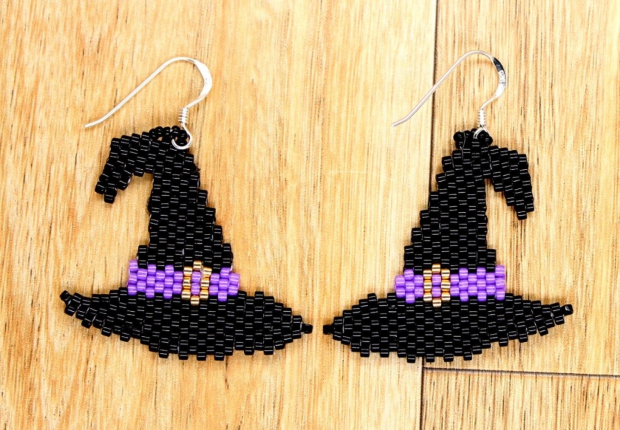 Witch Hat Brick Stitch Pattern: Miyuki Delica 11/0 (digital PDF) - Etsy