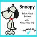 Snoopy Brick Stitch Pattern: Earrings, Pendant, Keychain (digital PDF ...